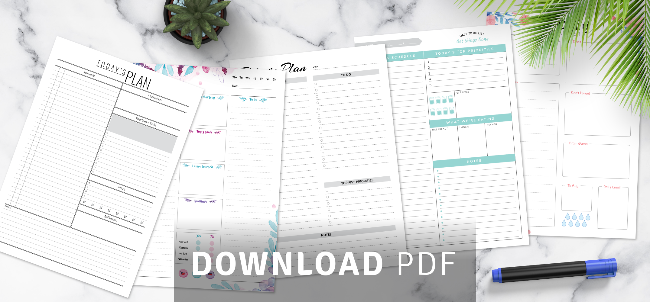 Daily routine planner templates