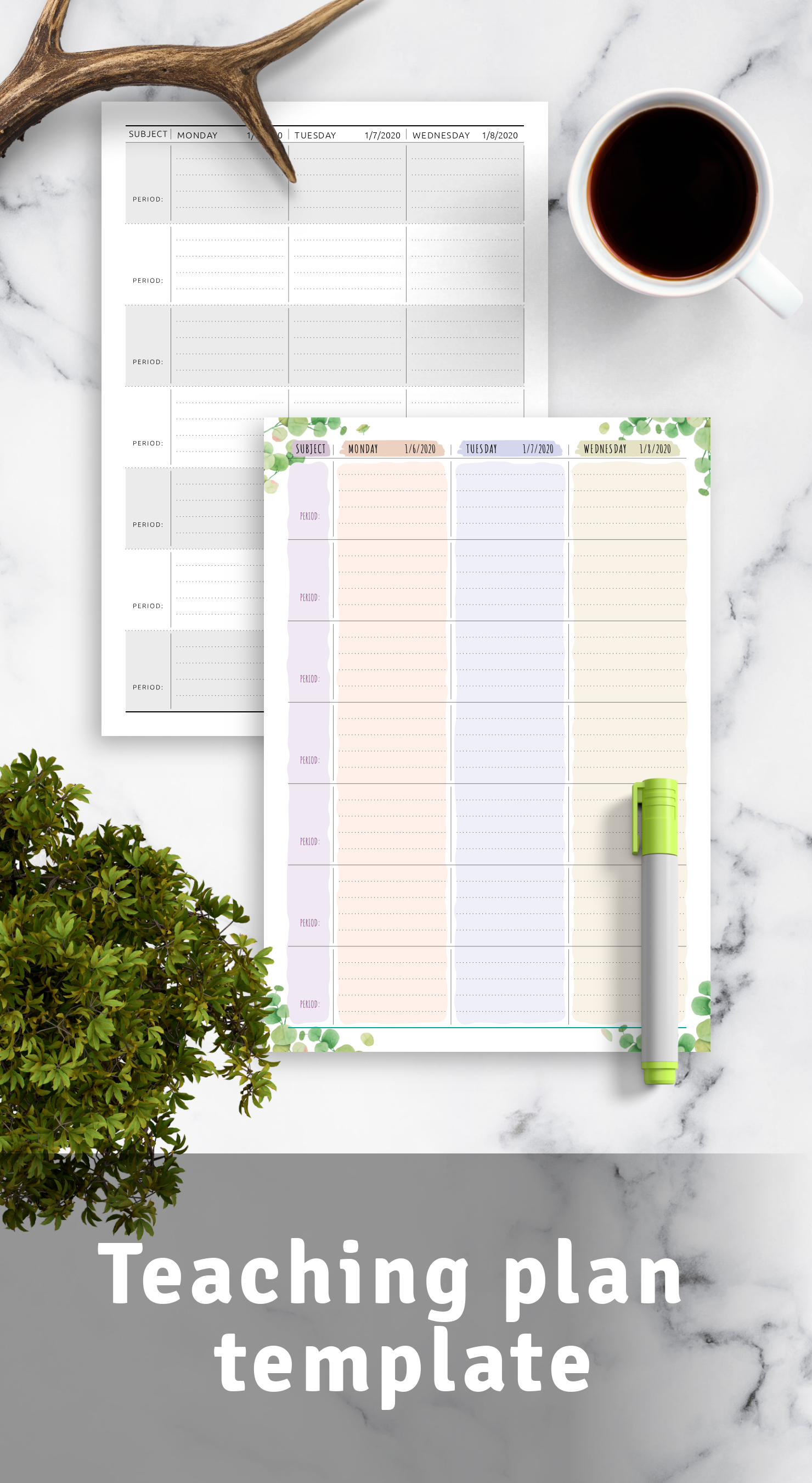 Teaching plan template - Teacher daily lesson plan