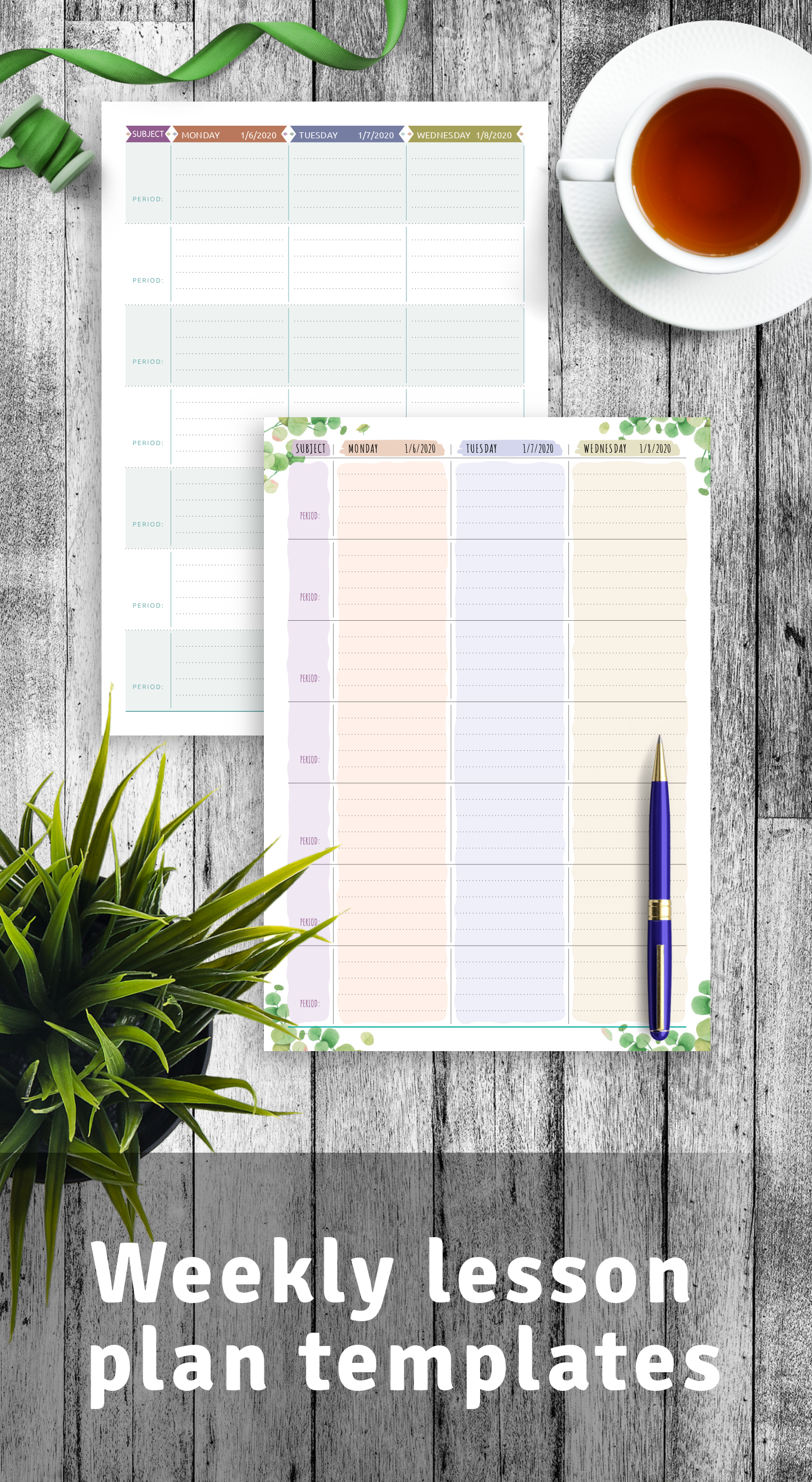 Weekly lesson plan templates - Download PDF