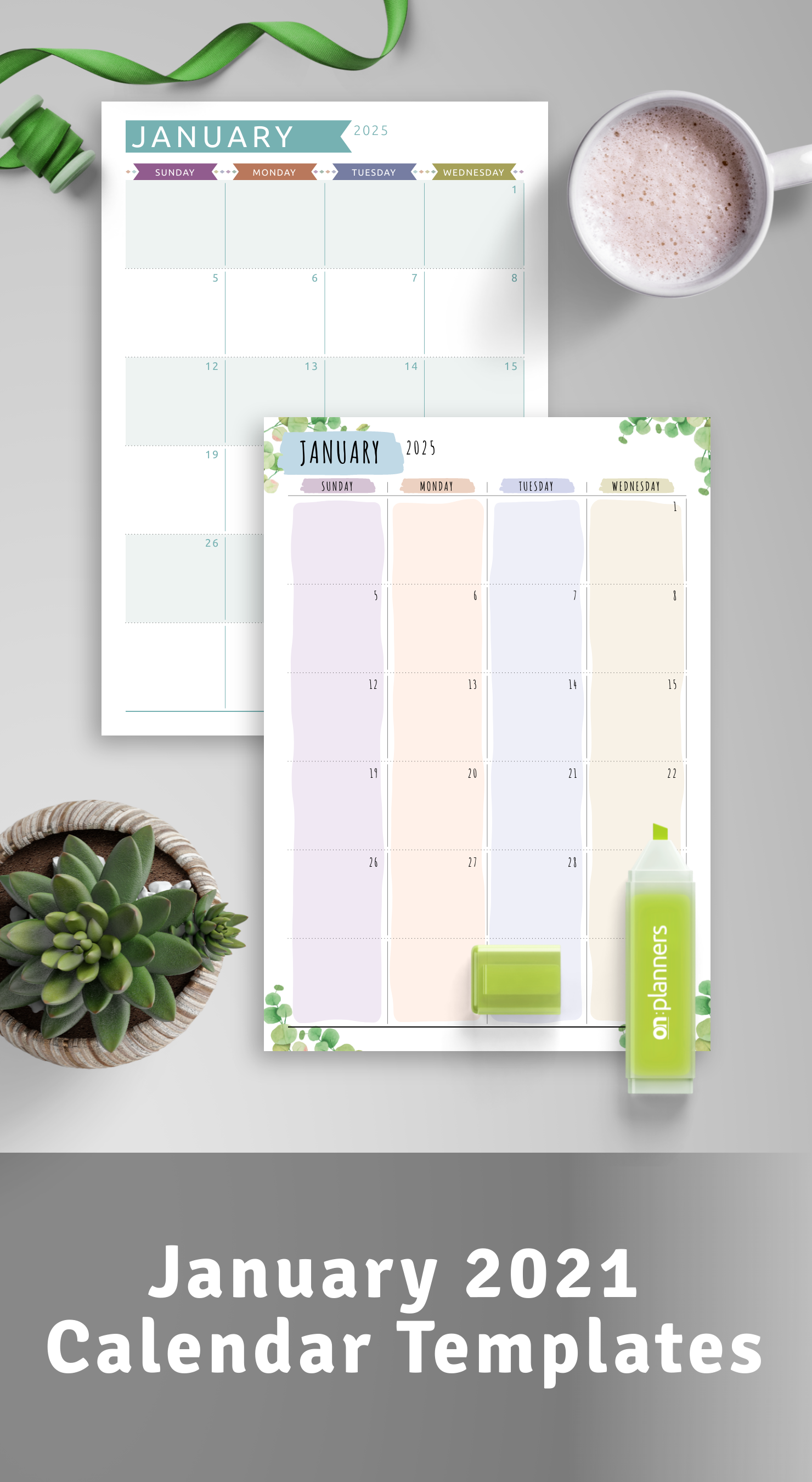 January 2026 Calendar - Download Printable Templates PDF