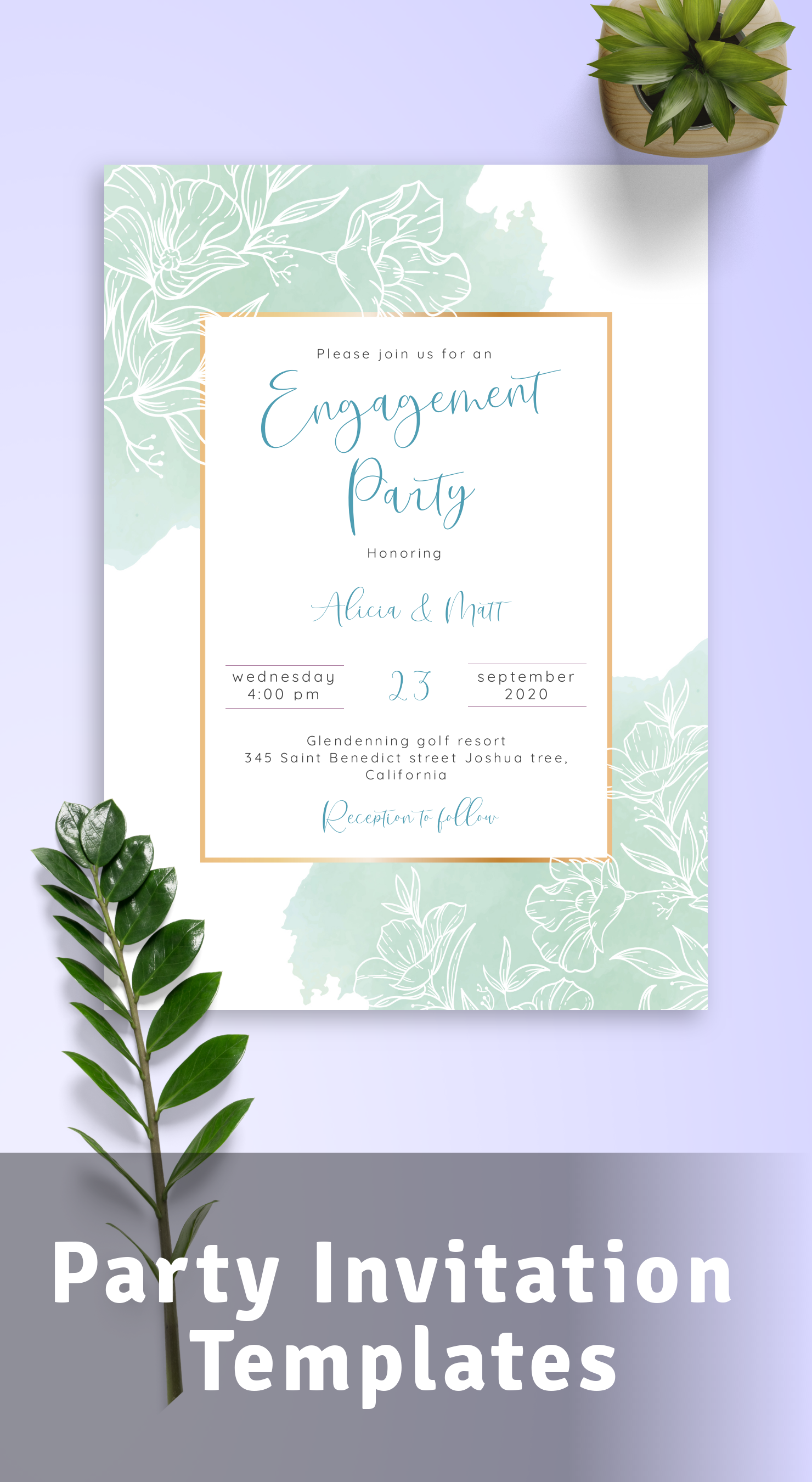 Party Invitation Templates - Download PDF or PNG