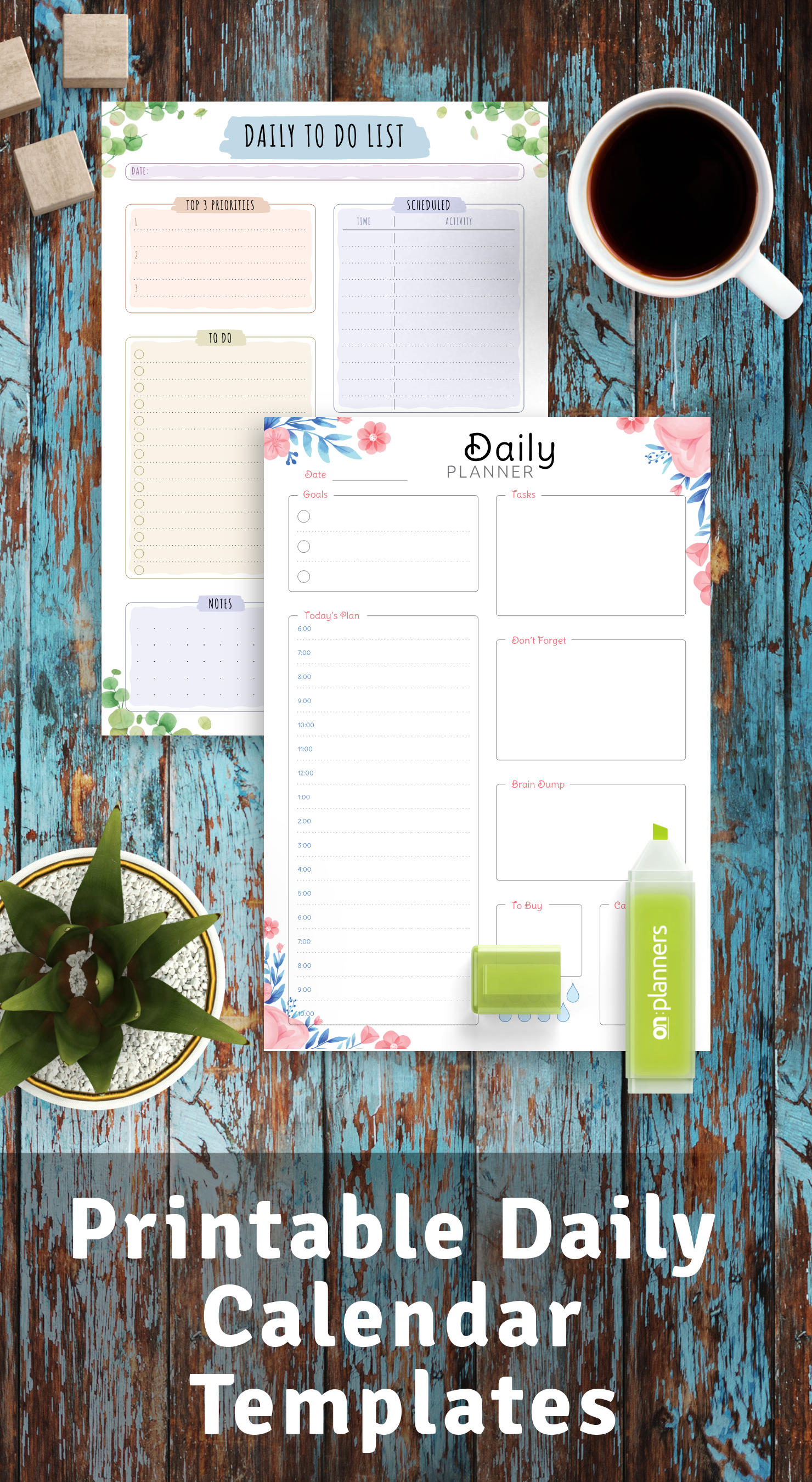 Paid & Free Printable Daily Calendar Templates - Download PDF