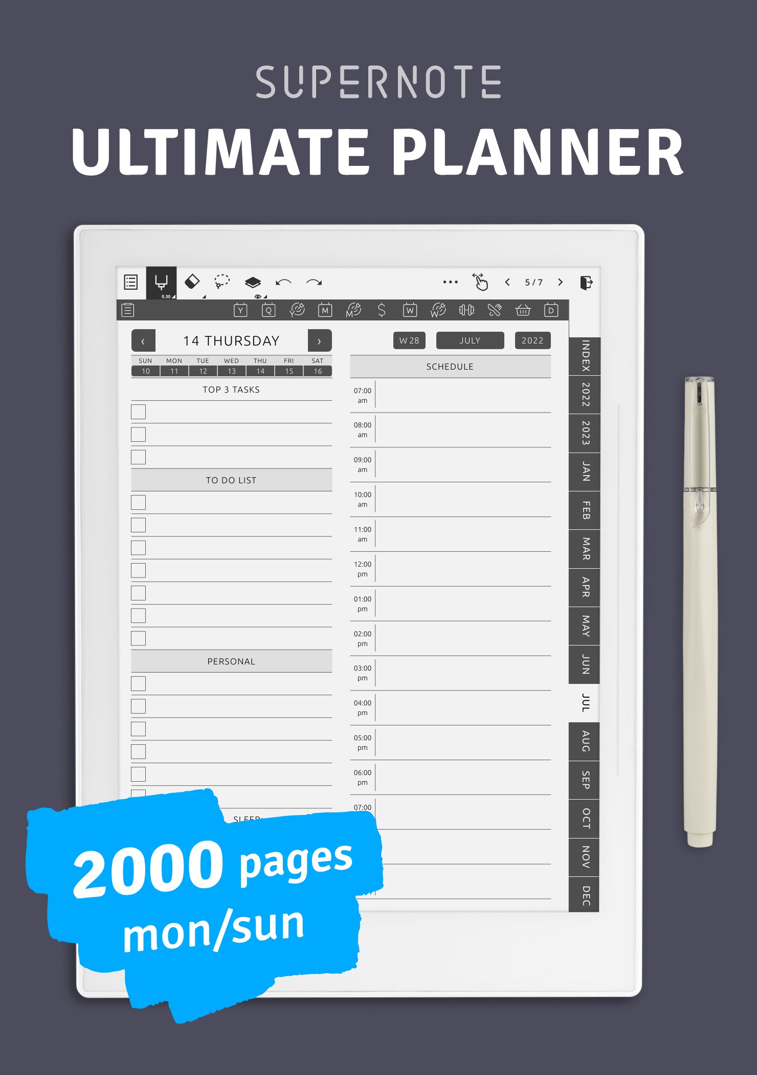 Get The Best Supernote A5X/A6X Planner Templates