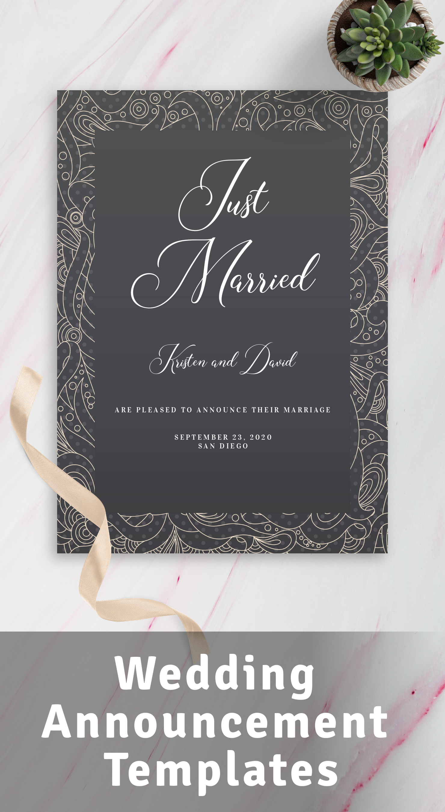 Wedding Announcements - Download PDF or Buy prints