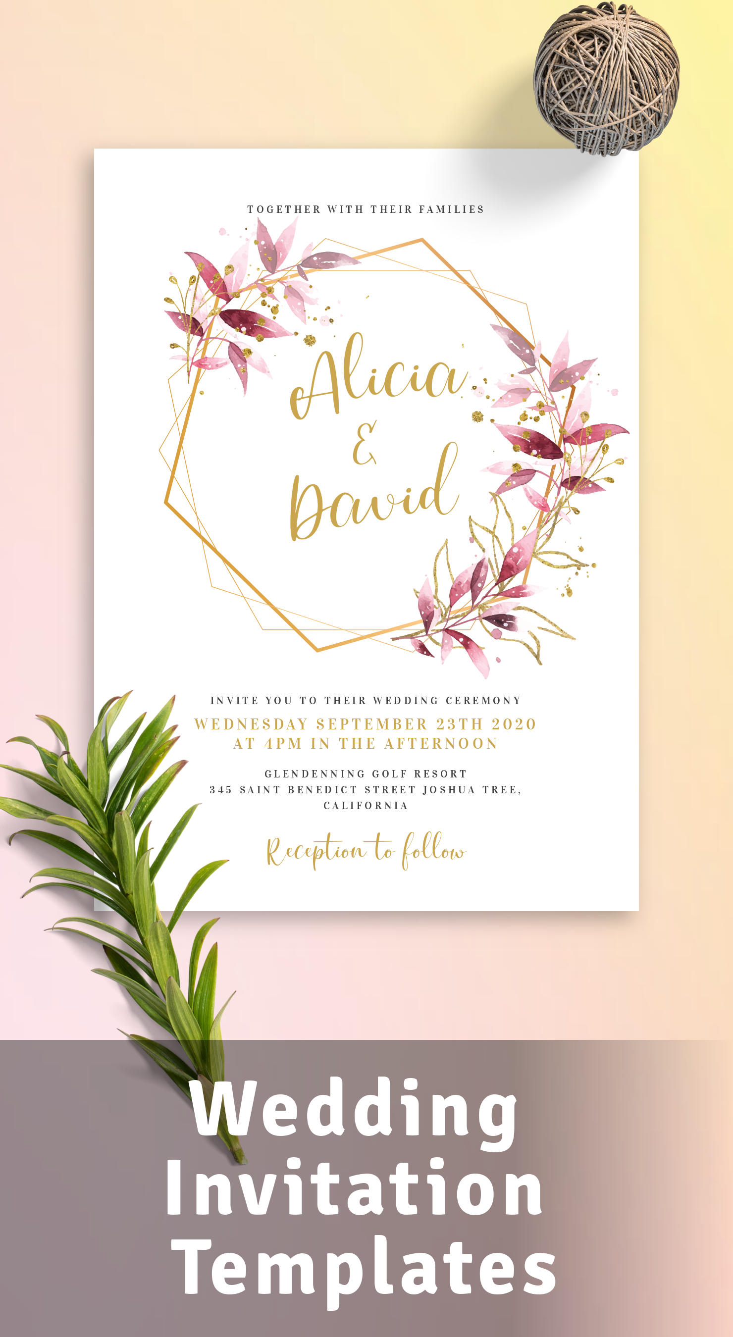 Wedding Invitation Templates - Download or Order prints