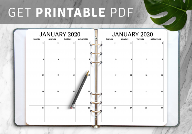 Calendar schedule template - Download PDF