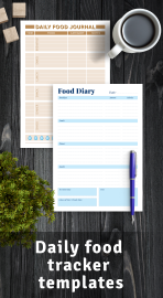 Daily food tracker templates - Download PDF
