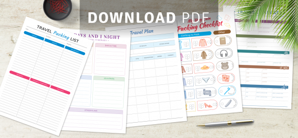 Daily itinerary templates - Download PDF