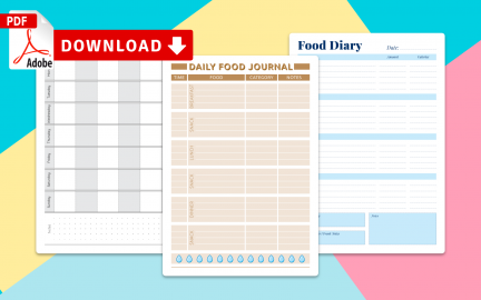 Printable Food Diary Templates - Download PDF