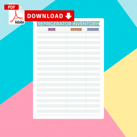 Food Inventory Templates - Download PDF
