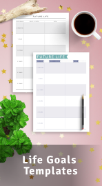 Printable Life Goals Templates - Download PDF