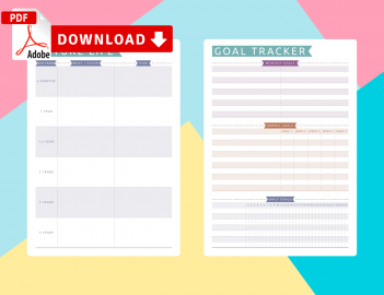 Printable Life Goals Templates - Download PDF