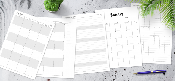 Printable Blank Calendar Templates