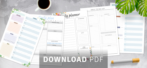 Daily Schedule Templates - Download Printable PDF