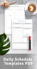 Daily Schedule Templates - Download Printable PDF