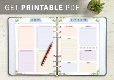 Daily task list templates - Download PDF