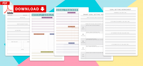 24 Goal-Setting Worksheets - Download PDF