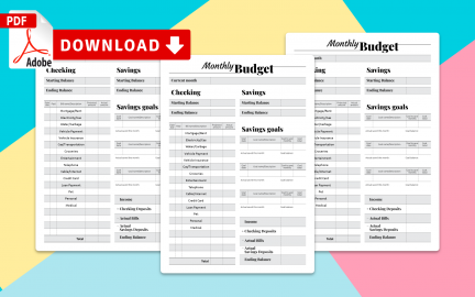 Printable Budget Templates - Download PDF A4, A5, Letter size