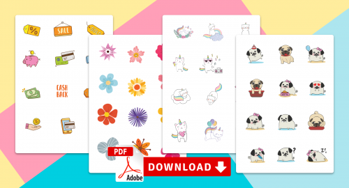 Printable Stickers - 1000s of designs | Download in PNG