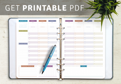 Weekly Schedule Templates. Download Printable and Digital