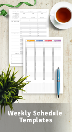 Weekly Schedule Templates. Download Printable and Digital