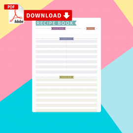 Recipe Book Templates - Download PDF
