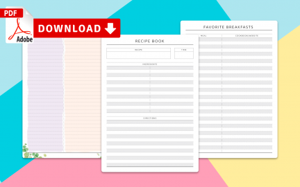 Recipe Book Templates - Download PDF