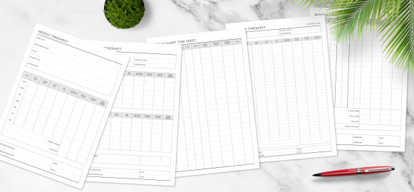 Timesheet Templates - Download Digital & Printable Time Sheets PDF