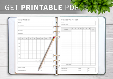 Timesheet Templates - Download Digital & Printable Time Sheets PDF