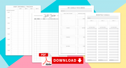 Tracker Templates & Charts – Planning Sheets & Tracking Lists
