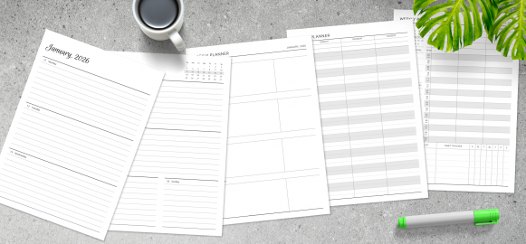 Horizontal Weekly Planners PDFs- Best Templates