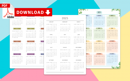 Try for free Printable Yearly Calendars