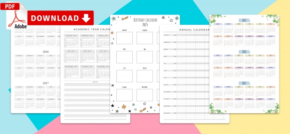 Try for free Printable Yearly Calendars