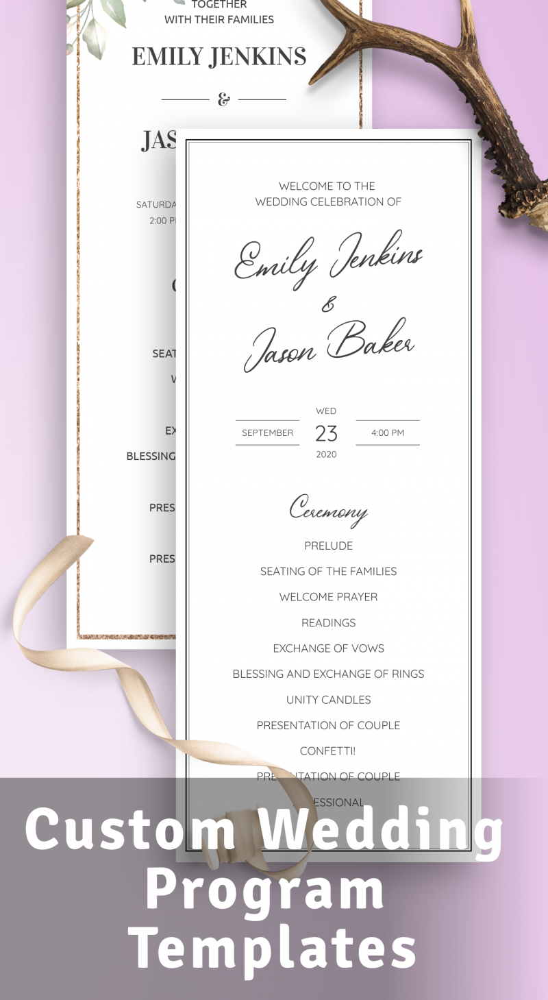 Wedding Program Templates For Pages Thingklop