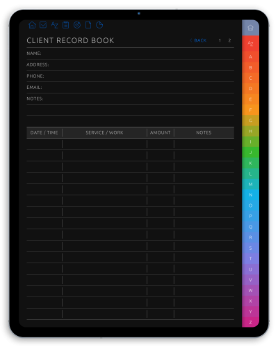 Client Record Book A–Z Template – Organize Contacts Easily