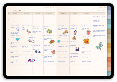 Download 2025 - 2030 Monthly Calendar (5 years) for GoodNotes, iPad, etc