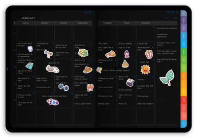 Download Digital Monthly Calendar for iOS, Android Tablets