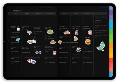 Download Monthly Planner Hyperlinked PDF for GoodNotes, iPad, etc