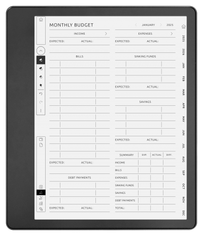 Kindle Scribe Budget Planner – Hyperlinked PDF for Comprehensive ...
