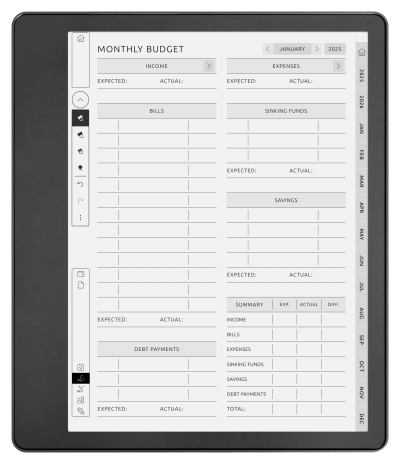Kindle Scribe Budget Planner – Hyperlinked PDF for Comprehensive ...