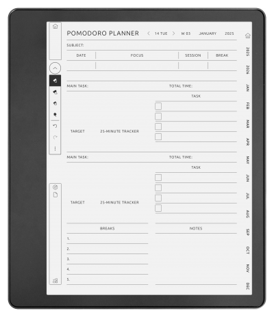 Boost Focus with Kindle Scribe Pomodoro Planner – Hyperlinked PDF for ...