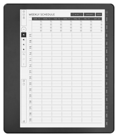 Kindle Scribe Weekly Schedule Planner – Hyperlinked PDF Download