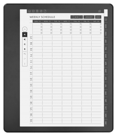 Download Kindle Scribe Weekly Schedule Get Hyperlinked PDF