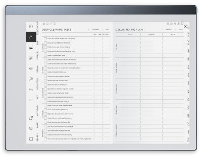 Download Household & Cleaning Planner Hyperlinked PDF for reMarkable 2 ...