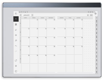 Monthly Planner for reMarkable – Customizable Hyperlinked Template