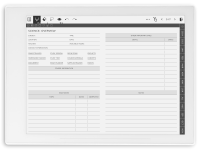 Download Student Planner PDF for Supernote A5 X & A6 X