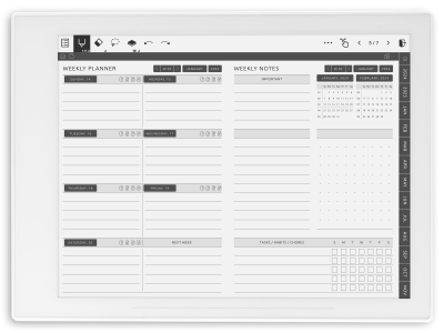 Download Weekly Journal PDF for Supernote A6X & A5X