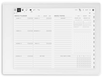 Download Weekly Journal PDF for Supernote A6X & A5X