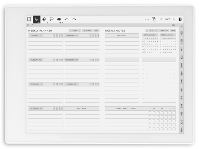 Download Weekly Journal PDF for Supernote A6X & A5X