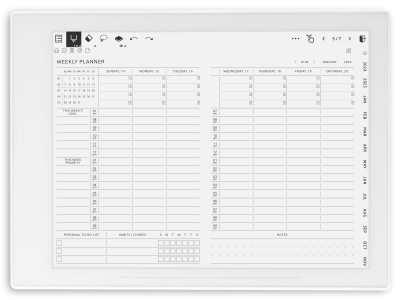 Download Supernote Weekly Schedule Planner Hyperlinked PDF